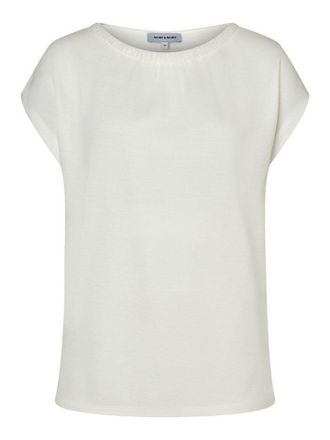 More & More Kurzarmshirt elegantes Kurzarmshirt, Perlenausschnitt