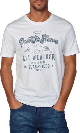 Riverso Tshirt Herren Baumwolle Regular Fit RIVLeon Rundhals Kurzarm Sommer Tee Shirt Print, Gr&ouml;&szlig;e:5XL, Farbe:Wei&szlig; (EJD)