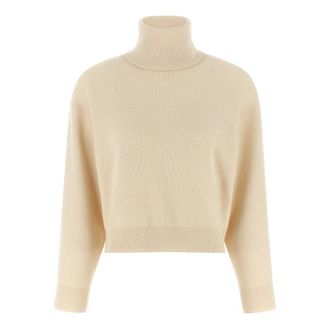 Brunello Cucinelli Rippstrick-Rollkragenpullover - - Knitwear - Damen - Wei&szlig; - S