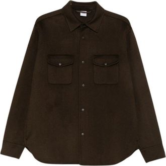Aspesi Ce11P517Do Wollhemd/Jacke - - Shirts - Herren - Braun - XL
