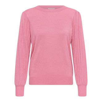 Kaffe Rundhals-Strickpullover - - Knitwear - Damen - Rosa - XL