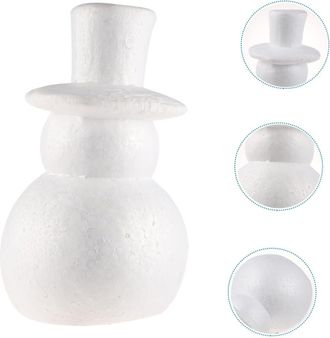 Holibanna Unvollendeter Weihnachts-schneemann Weiß DIY Dekofigur Leicht Langlebig Für Haus Garten Party Weihnachtsdeko Bastelset Mit Schneemannzubehör