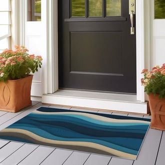 Generic Tapis Couloir Long Vagues, d&eacute;grad&eacute;s, Luxe Discret Tapis Cuisine Devant Evier Antid&eacute;rapant Absorbant Tapis Int&eacute;rieur Entr&eacute;e Long 80x200 cm de Passage M