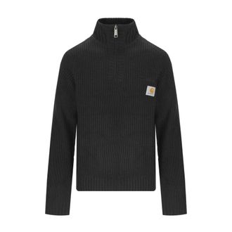 Carhartt Work in Progress Homme, Pulls, Noir, Taille: M Detroit Half Zip Sweater