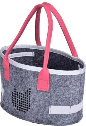 Generico Sac fourre-tout pour femme en feutre avec poign&eacute;es - Sac &agrave; provisions ovales - Conteneur cosm&eacute;tique pliable - Organisateur de jouets de voyage pour en