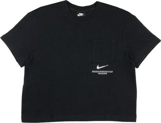 Nike Swoosh Top T-Shirt - - Sport - Damen - Schwarzk - M