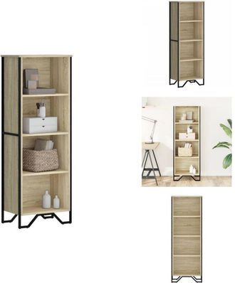 vidaXL B&uuml;cherregal Sonoma-Eiche 50x31x137,5 cm Holzwerkstoff - B&uuml;cherregal - B&uuml;cherregale - B&uuml;cheraufbewahrung - Lagerschrank