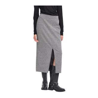 Ichi Eleganter Viskose-Mix Rock - - Skirts - Damen - Grau - M