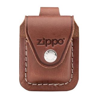 Zippo Ledertasche braun mit Schlaufe