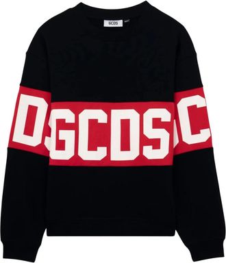 GCDS Gcds, Homme, Sweatshirts et sweats &agrave; capuche, Noir, Taille: M Band Logo Crewneck