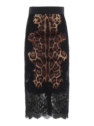 Dolce & Gabbana Jupe Midi - Noir
