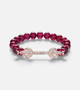 Ananya Armband Chakra aus Rubinen mit 18kt Ros&eacute;gold und Diamanten