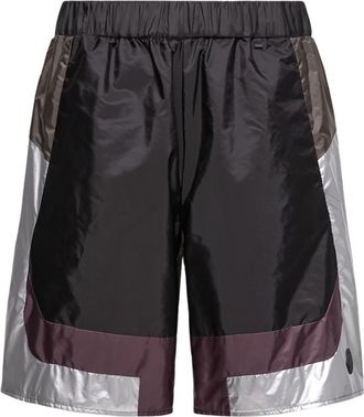 Moncler Moncler Geometric Pattern Shorts, Men, Gray, Size: 46