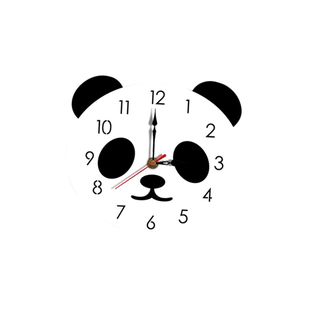 BESPORTBLE Wecker Dekorative Wanduhren Wanduhr F&uuml;r Kinder Wecker Home Deko Uhr Kinder Schwarz Holz Panda Dekorieren F&uuml;r Kinder Wanduhr