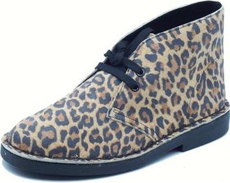 Clarks Desert BT Evo Leop. Polonais pour femme en cuir tachet&eacute;, Desert Bt Evo Leop, 39 EU