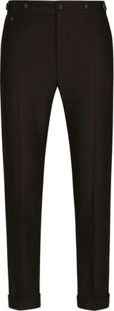 Dolce & Gabbana Homme, Pantalons, Brun, Taille: L Pantalon Tailleur &agrave; Pli Marqu&eacute;