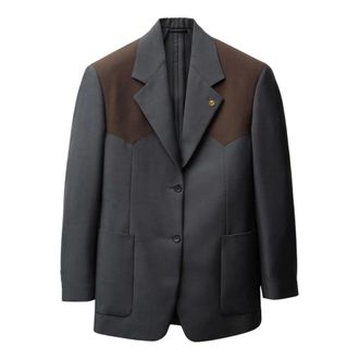 Versace Femme, Vestes, Gris, Taille: 34 FR Wool-Mohair Blazer