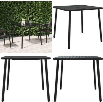 vidaXL Gartentisch Anthrazit 80x80x71 cm Stahl - Gartentisch - Esstisch - Outdoor M&ouml;bel - Terrassenm&ouml;bel - Balkonm&ouml;bel - Home & Living