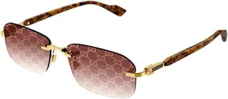 Gucci GG1221S004 Logo Gradient Sunglasses - Gold