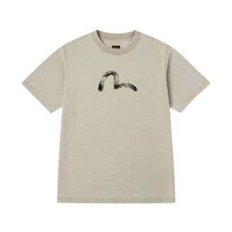 Evisu Homme, Tops, Beige, Taille: XL T-shirt Cr&egrave;me Seagull