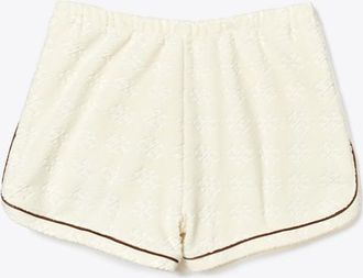 Tory Burch Damen Shorts aus Jacquard-Terry in Wei&szlig;