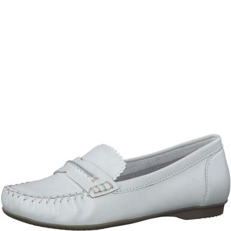 Marco Tozzi Marco Tozzi Damen, Leder, weiches Feel ME Fußbett, 2-24225-42 Mokassin, White, 38 EU