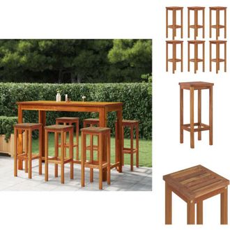 vidaXL Vidaxl - Barhocker 6 Stk. Massivholz Akazie - Holz Barhocker - Barst&uuml;hle - Gartenstuhl - Akaziendesign - Outdoor M&ouml;bel