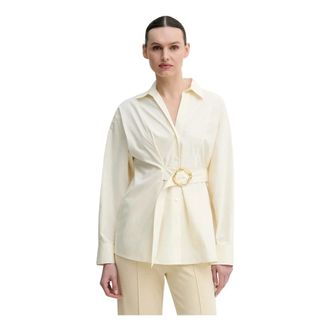 Isabelle Blanche Chemise d&eacute;contract&eacute;e en coton - Femme - Blouses et Chemises - Beige - Taille: 40 FR