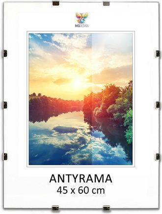 MG Design Cliprahmen 25 x 35 cm - rahmenloser Bilderrahmen mit Acrylglas & HDF Rückwand - für Fotos, Poster & Puzzle, vertikal & horizontal