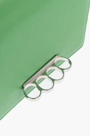 Alexander McQueen Hammered Leather Top-Handle Bag With Removable Shoulder Strap Alexander McQueen