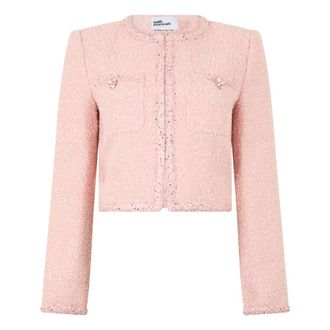 Self Portrait Boucle-Jacke - - Jackets - Damen - Rosa - XS