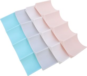 Pretyzoom 4 St&uuml;ck Kunststoff Getr&auml;nke Organizer f&uuml;r K&uuml;hlschrank Stapelbares Dosen und Flaschenregal Flaschenhalter f&uuml;r Wein Bier und Wasser Flexibler K&uuml;hlschran