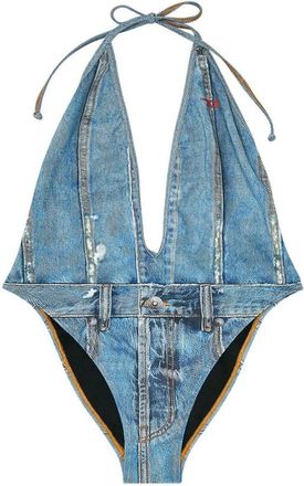 Diesel Femme, Maillots de bain, Bleu, Taille: 38 FR Kinsley-Dnm One-Piece