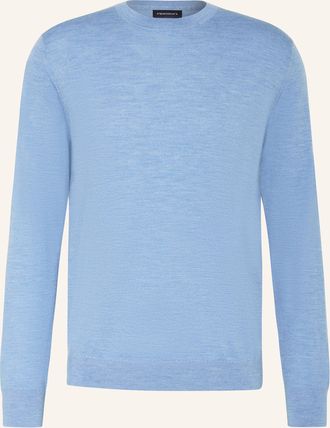 Strokesman's Strokesmans Pullover Aus Merinowolle blau
