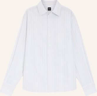 HUGO BOSS Business Bluse Saturday_1 Relaxed Fit blau