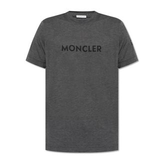 Moncler Homme, Tops, Gris, Taille: M T-shirt avec logo