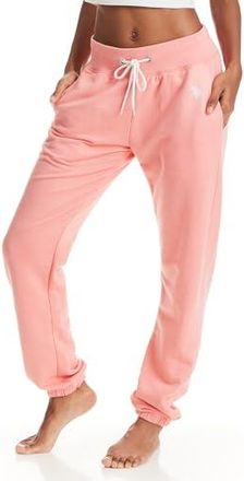 U.S.Polo Association Pantalon de survêtement pour femme avec poches, pantalon de jogging en tissu éponge français ou pantalon de survêtement à jambe large pour femme, Cora