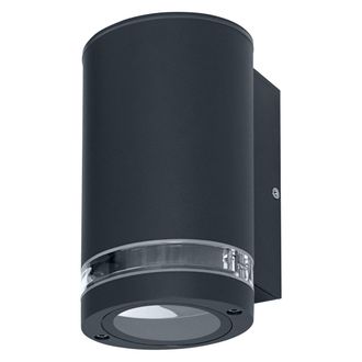Osram Au&szlig;enwandleuchte GU10 Downlight mit Gap-Ring, indirektes Licht, Aluminiumgeh&auml;use Dunkelgrau, IP44 & IK03, Wandleuchte f&uuml;r Fassaden