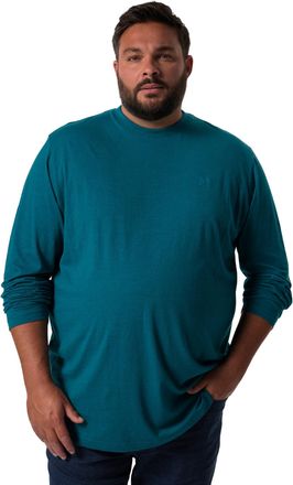 Men Plus Herren gro&szlig;e Gr&ouml;&szlig;en &Uuml;bergr&ouml;&szlig;en Menswear L-8XL Men+ Langarmshirt, Basic, Rundhals, bis 8 XL Rauchblau 8XL 836307760-8XL