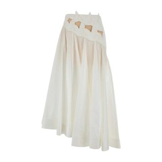 Zimmermann Femme, Jupes, Blanc, Taille: 40 FR Luna Applique Maxi Skirt