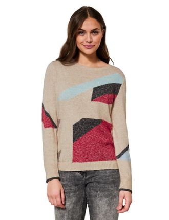 Cecil Damen B302172 Pullover, Birch White Melange, S