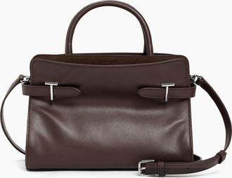 Le Tanneur Sac &agrave; main moyen mod&egrave;le Emie en cuir lisse et refente de velours