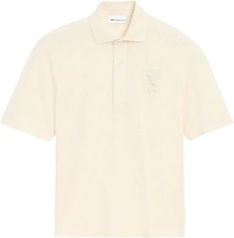 Ami Homme, Tops, Beige, Taille: S Polo &agrave; &eacute;cusson logo