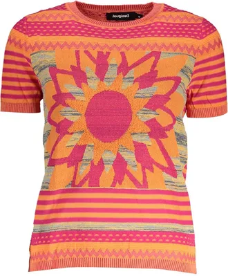 Desigual Womens TS_Lucca 7002 T-Shirt, Orange, XL