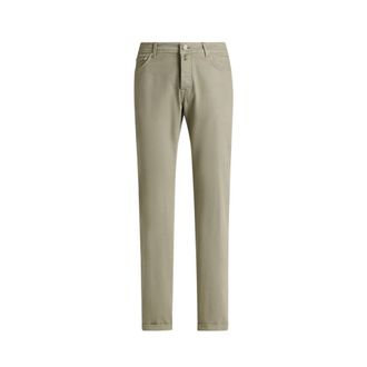 Kiton Stretch Baumwoll-Hose mit f&uuml;nf Taschen - - Jeans - Herren - Gr&uuml;n - W38