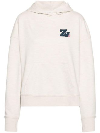 Zadig&Voltaire Melierter Hoodie mit Logo-Verzierung - Nude