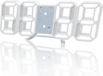 Generic R&eacute;veil num&eacute;rique 3D LED Horloge murale num&eacute;rique heure date temp&eacute;rature luminosit&eacute; r&eacute;glable