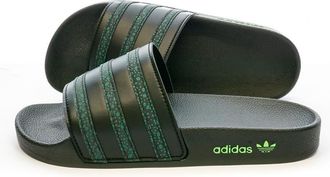 adidas Adidas Adilette HP6266 Sandalen, Schwarz/Grün, Schwarz, 36 EU