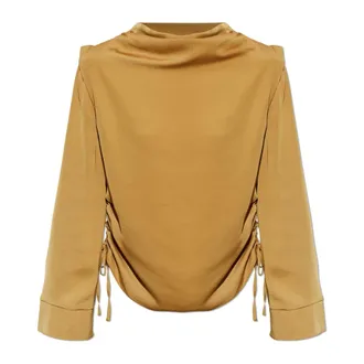 AllSaints Femme, Blouses et Chemises, Brun, Taille: 34 FR Leslie Shirt