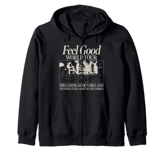 Trendy Apparel Feel Good World Tour Spreading Good Vibes Kapuzenjacke